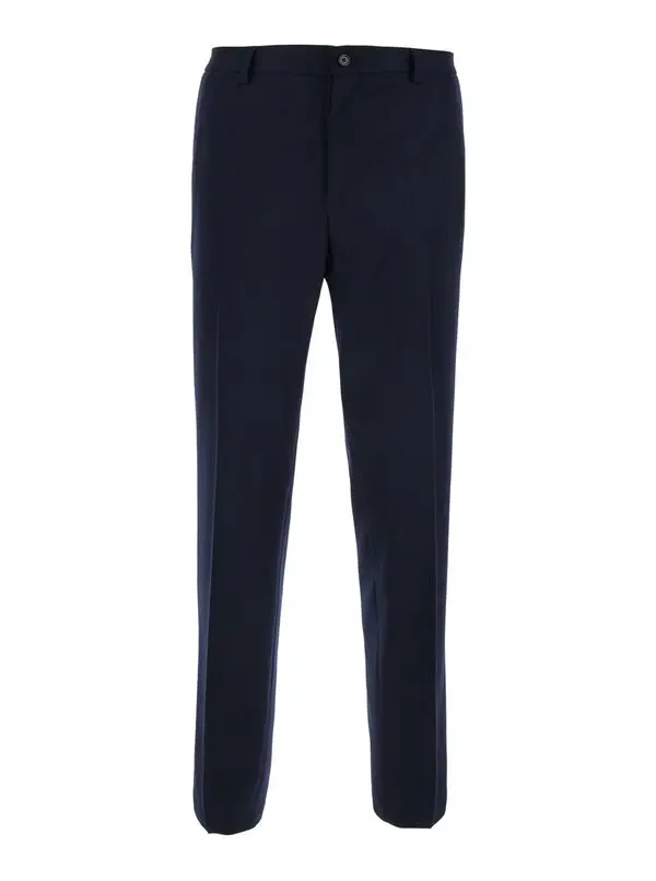 DOLCE E GABBANA Regular-fit Wool Flannel Five-pocket Pants With Belt Loops