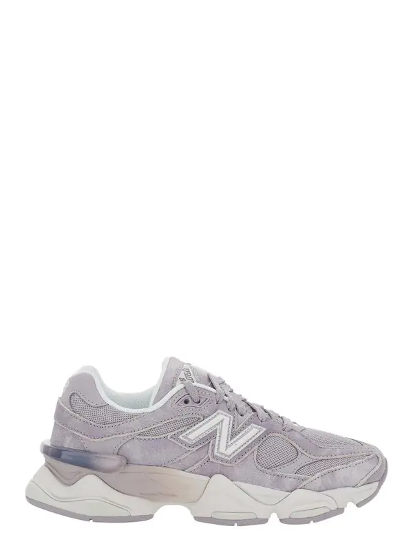 NEW BALANCE 9060 Sneaker With Mesh & Suede Details, Rubber Sole - Grey