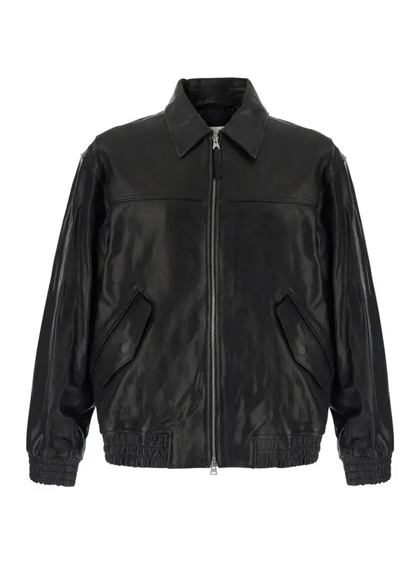 DUNST Refined Lamb Leather Jacket With Classic Collar And Zip Front