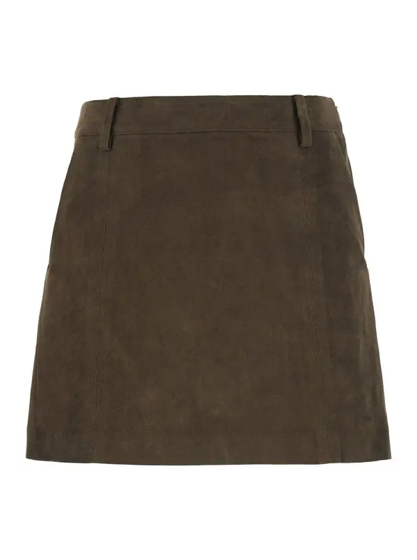 DUNST Alter-suede Mini Skirt With Back Closure