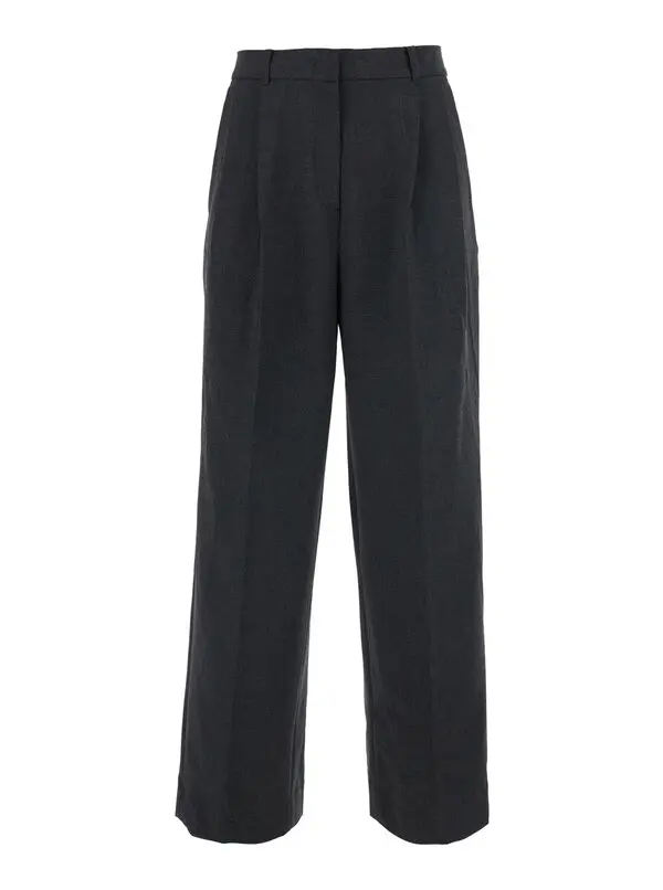 DUNST Double Pleated Wide Slacks With Pockets