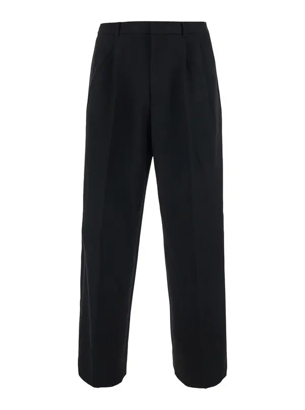 DUNST Double Pleated High-waist Wide Tech Fabric Slacks