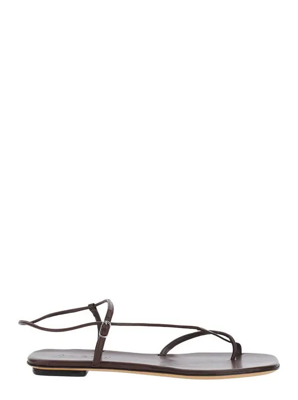 Soeur Leather Sandals With Logo-inlaid Insole And Adjustable Ankle Strap