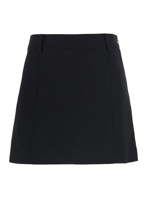 DUNST Mini Skirt With Elegant Mixed-fabric Details
