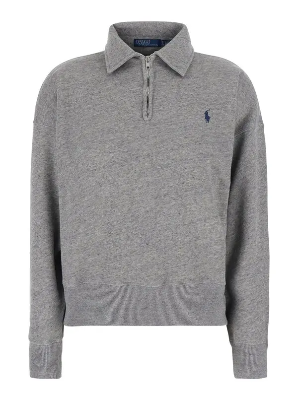 Polo Ralph Lauren Polo-style Half-zip Sweatshirt With Embroidered Pony