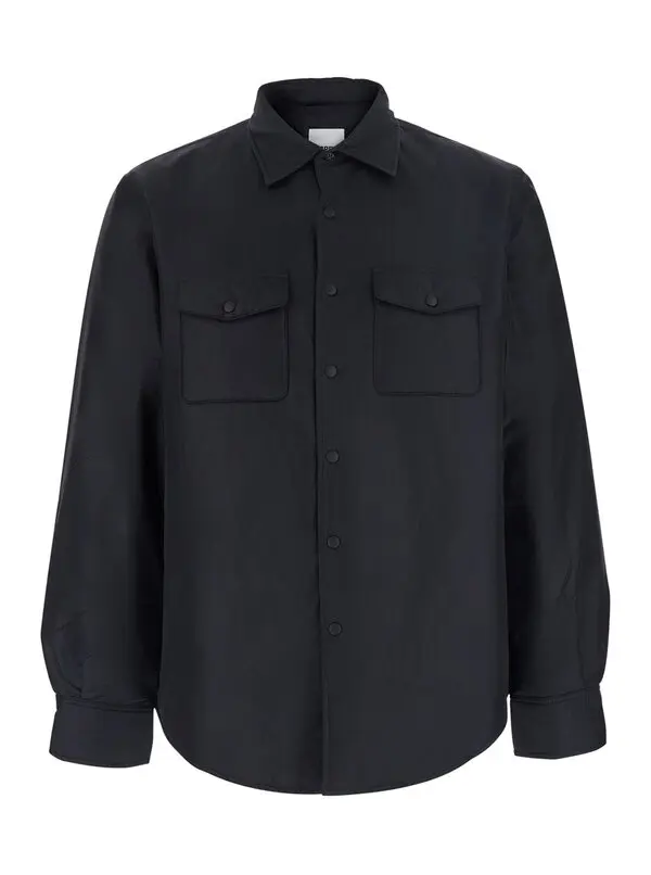 Aspesi Tech Fabric Pointed-collar Jacket With Button Front