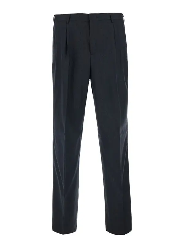 PT TORINO Wool-blend Dress Pants With Belt Loops And Front Pleats