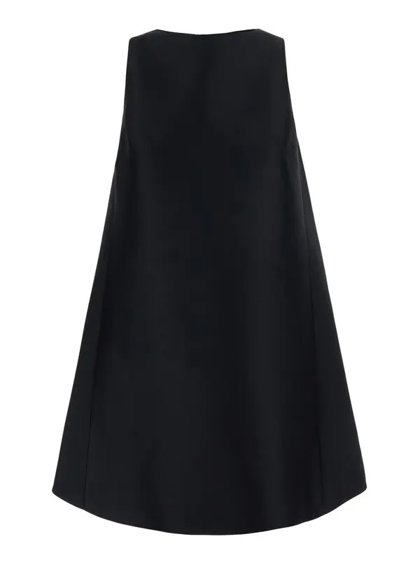 Balenciaga Belted Wool And Silk Dress