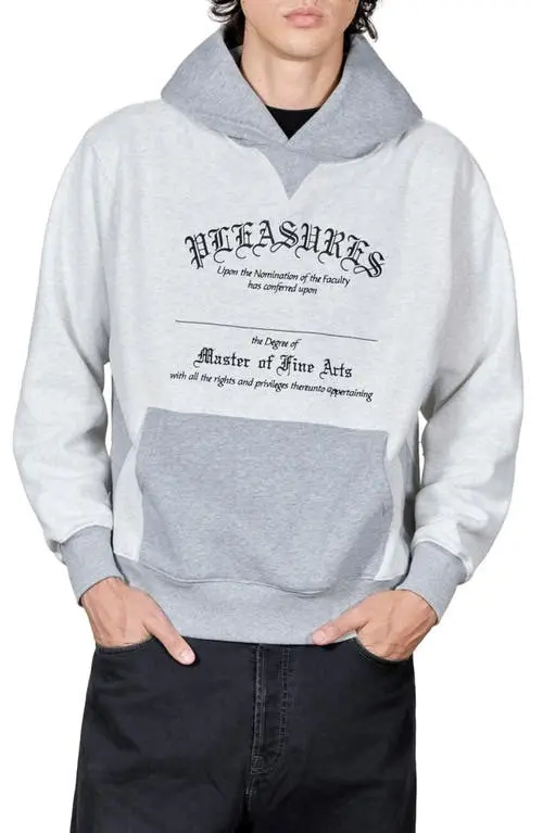 PLEASURES Degree Graphic Hoodie - Ash Grey