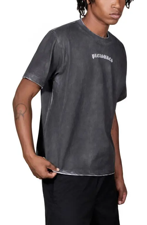PLEASURES Spray Heavyweight Graphic T-shirt