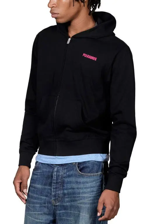 PLEASURES Spiders Fitted Graphic Zip Hoodie