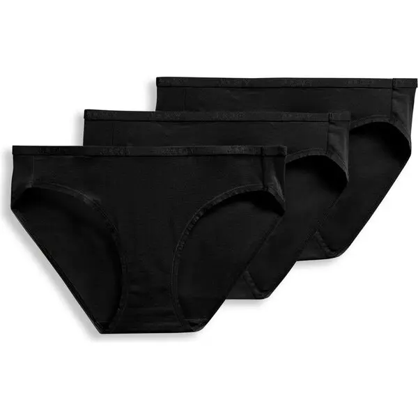 JOCKEY Organic Cotton Stretch Bikini3 Pack - Black