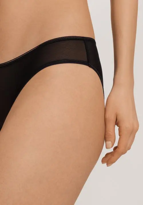 Hanro Smooth Illusion Semi-transparent Tulle Bikini - Black