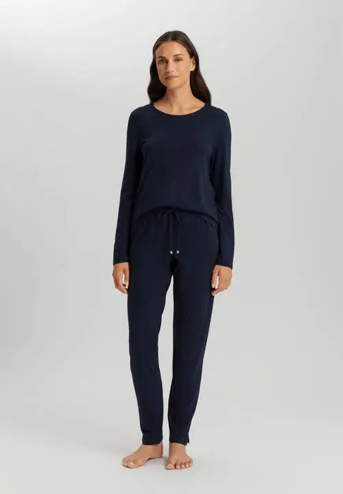 Hanro Sleep And Lounge Cotton Blend Drawstring Pants
