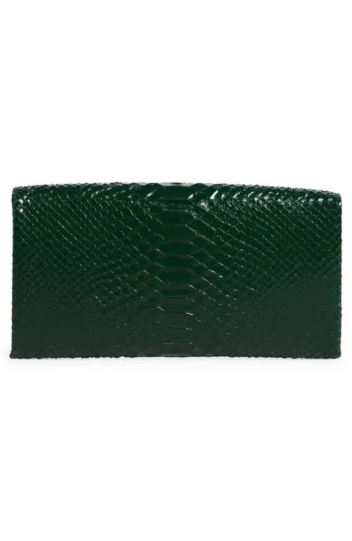 TOM FORD Jean Python Embossed Leather Clutch