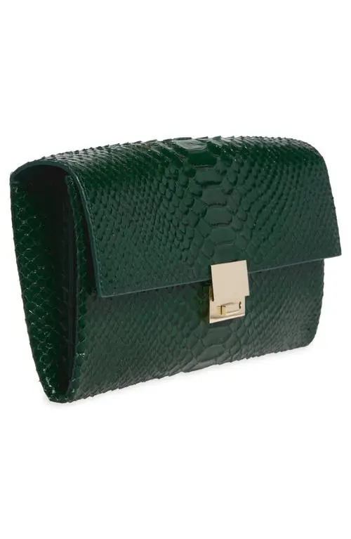 TOM FORD Jean Python Embossed Leather Clutch