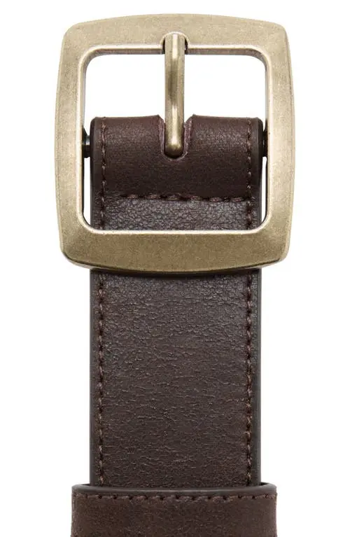 Mango Square Buckle Faux Leather Belt