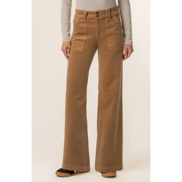 Kut From The Kloth Jodi High Waist Straight Leg Corduroy Utility Pants - Camel