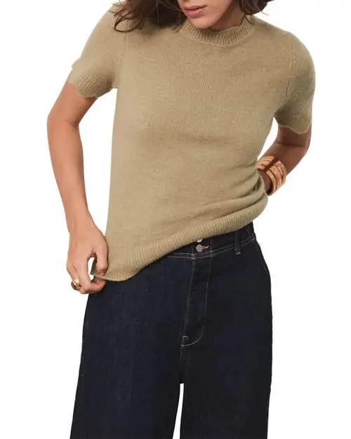 Mint Velvet Scallop Trim Knit Top