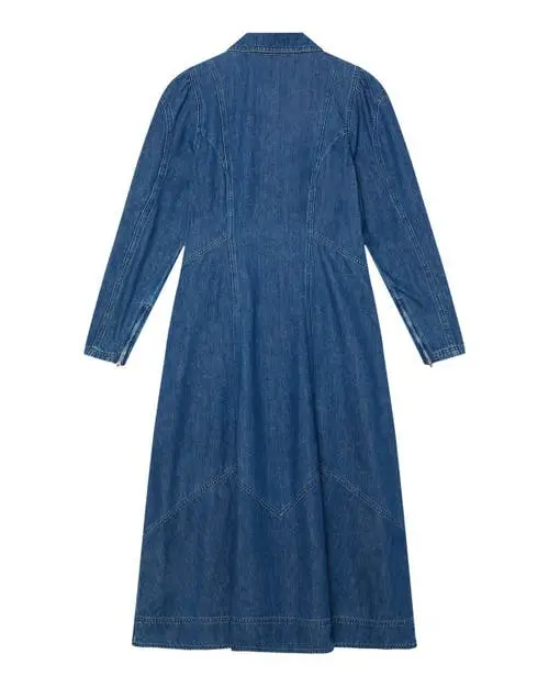 Mint Velvet Denim Midi Classic Collar Shirt Dress