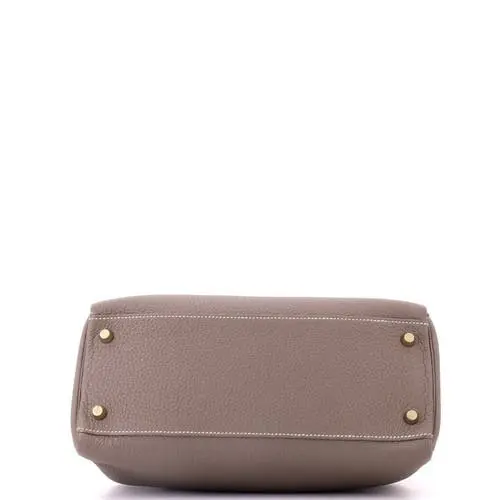 Hermès Kelly Handbag Togo With Gold Hardware 28 - Grey