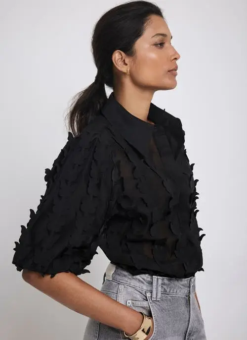 Mint Velvet Butterfly Applique Shirt