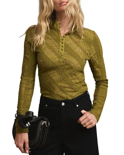 Mint Velvet Lace Detail Top