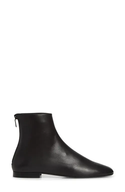 TOTEME Flat Contour Leather Ankle Boot