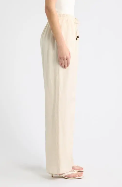 Oddmuse High Waist Wide Leg Linen Blend Pants