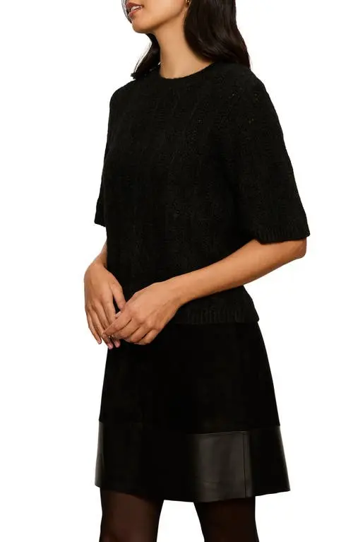 Sanctuary Pointelle Short Sleeve Sweater
