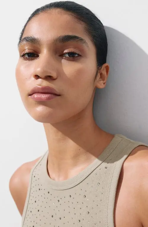 Mango Shimmer Wide Strap Tank
