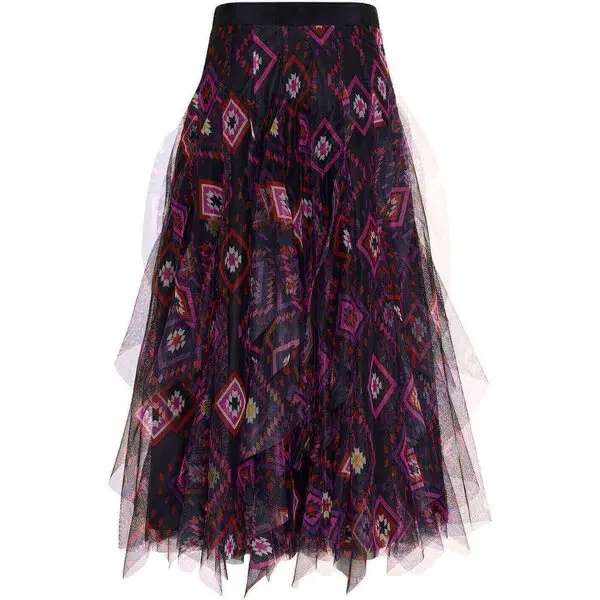 MAISON COMMON Printed Tull Skirt