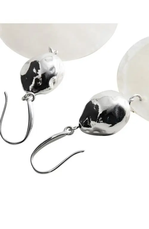 Mango Shell Pendant Drop Earrings