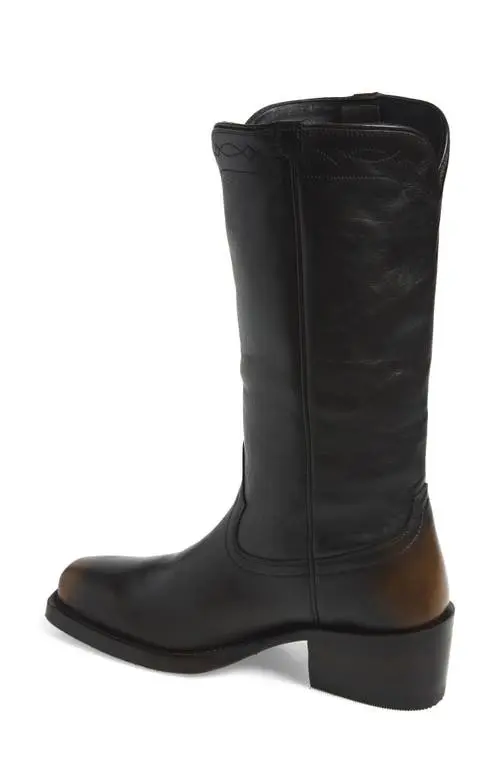 Tecovas Charlie Leather Western Boot - Midnight