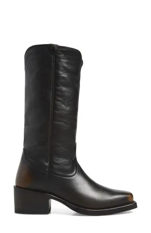 Tecovas Charlie Leather Western Boot - Midnight