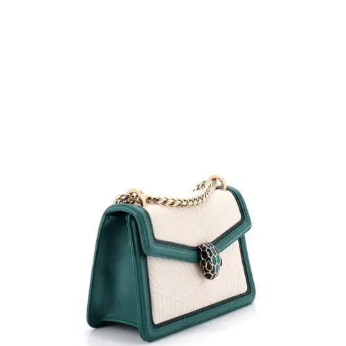 BVLGARI Serpenti Forever Top Handle Bag Quilted Leather Small