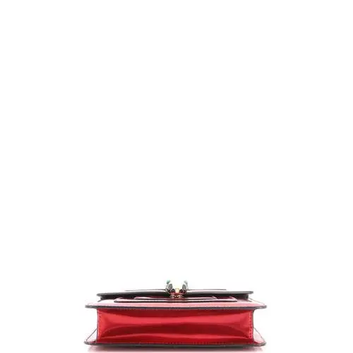 BVLGARI Serpenti Forever Square Shoulder Bag Metallic Leather Small