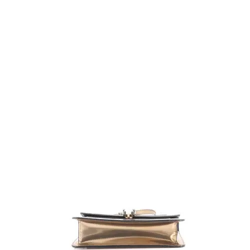 BVLGARI Serpenti Forever Shoulder Bag Metallic Leather Small