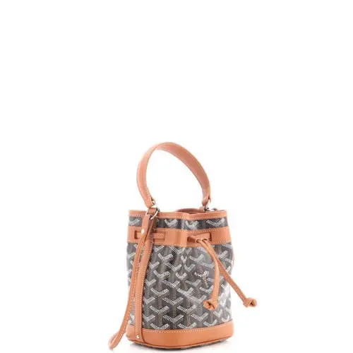 Goyard Petit Flot Bucket Bag Coated Canvas Mini - Brown