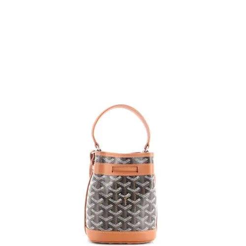 Goyard Petit Flot Bucket Bag Coated Canvas Mini - Brown