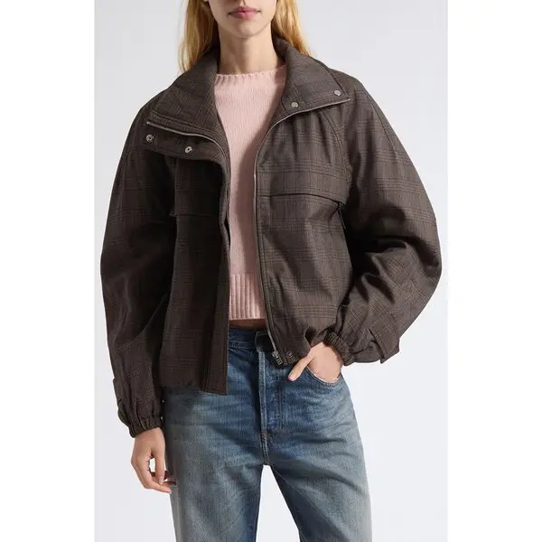 Acne Studios Odilla Mouline Wool Blend Bomber Jacket