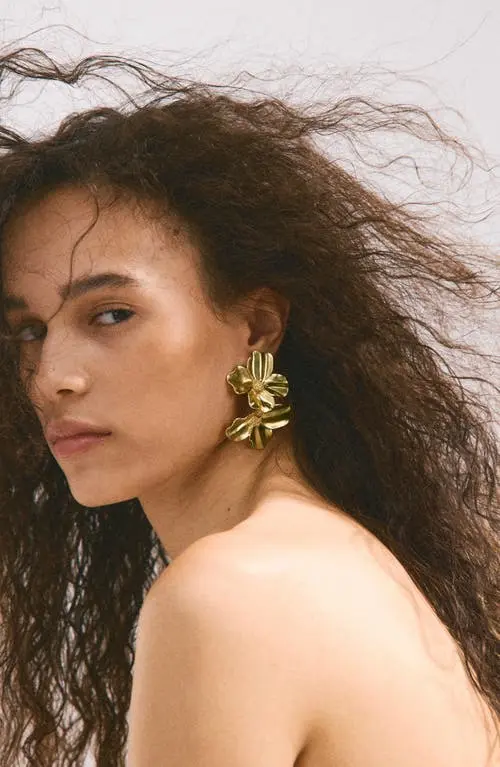 Mango Flower Drop Earrings
