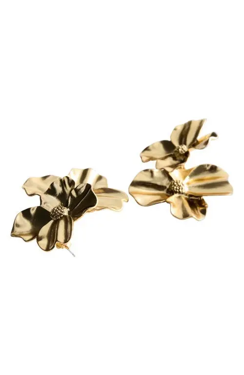 Mango Flower Drop Earrings