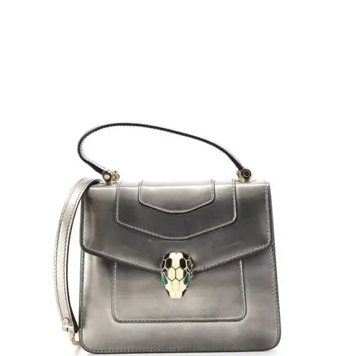 BVLGARI Serpenti Top Handle Bag Patent Small