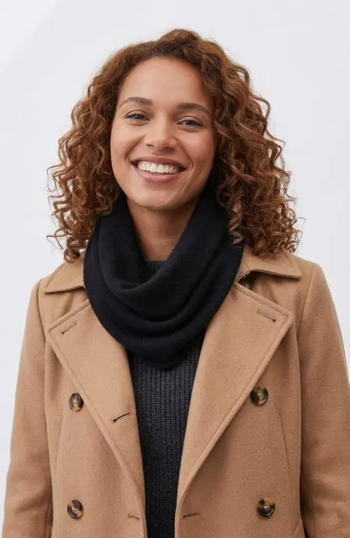 Portolano Cashmere Neck Warmer - Black