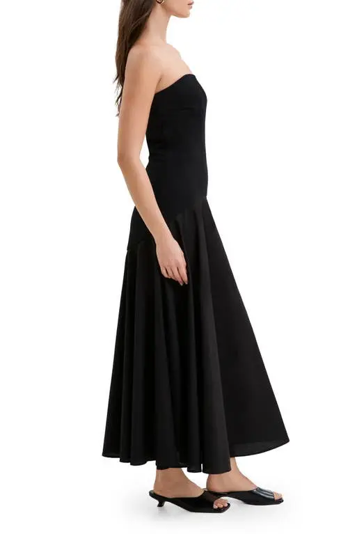 MARCELLA Aurora Strapless Drop Waist Dress