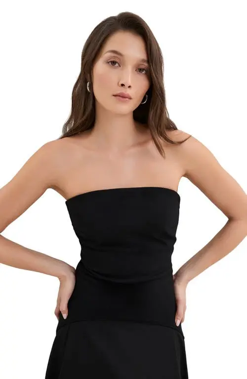 MARCELLA Aurora Strapless Drop Waist Dress