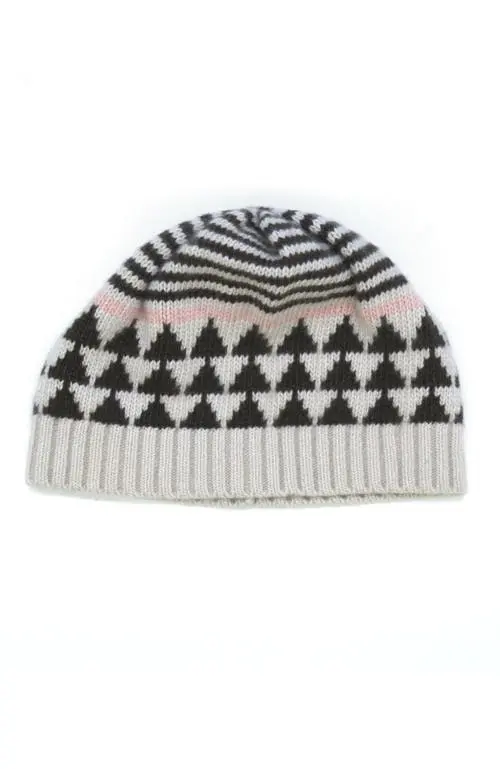Portolano Cashmere Hat In Nordic Design - Ivory Combo