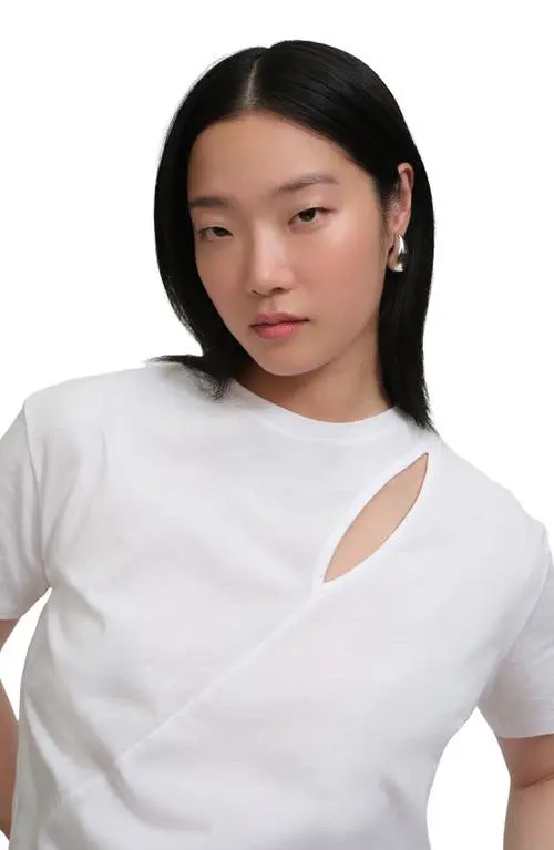 MARCELLA Leonie Cutout Organic Cotton T-shirt - White