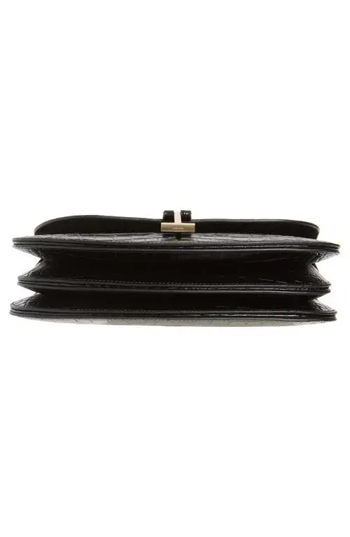 TOM FORD Kara Small Croc Embossed Leather Crossbody Bag